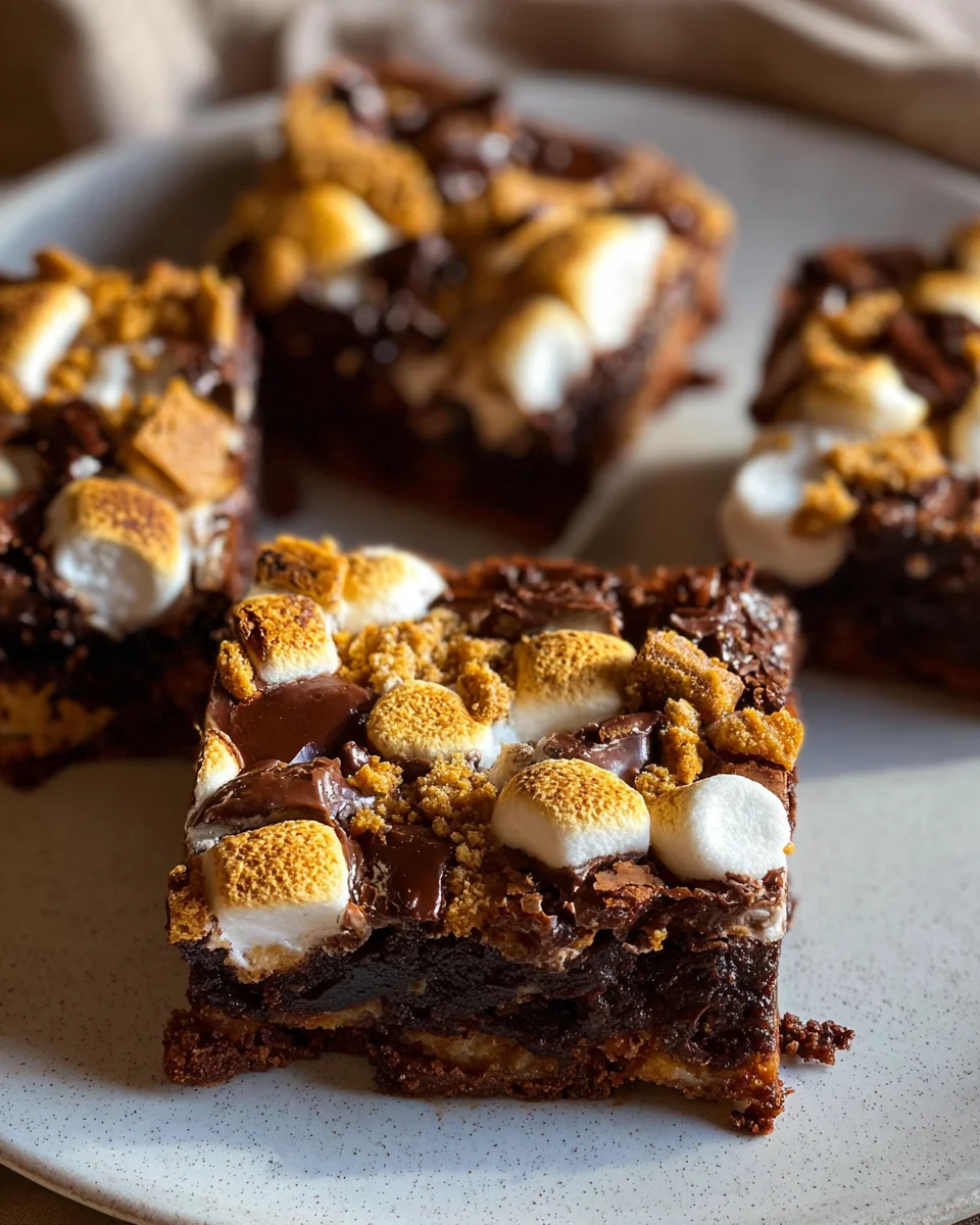 Brownie mit Marshmallows und Keksen (einfaches Rezept)