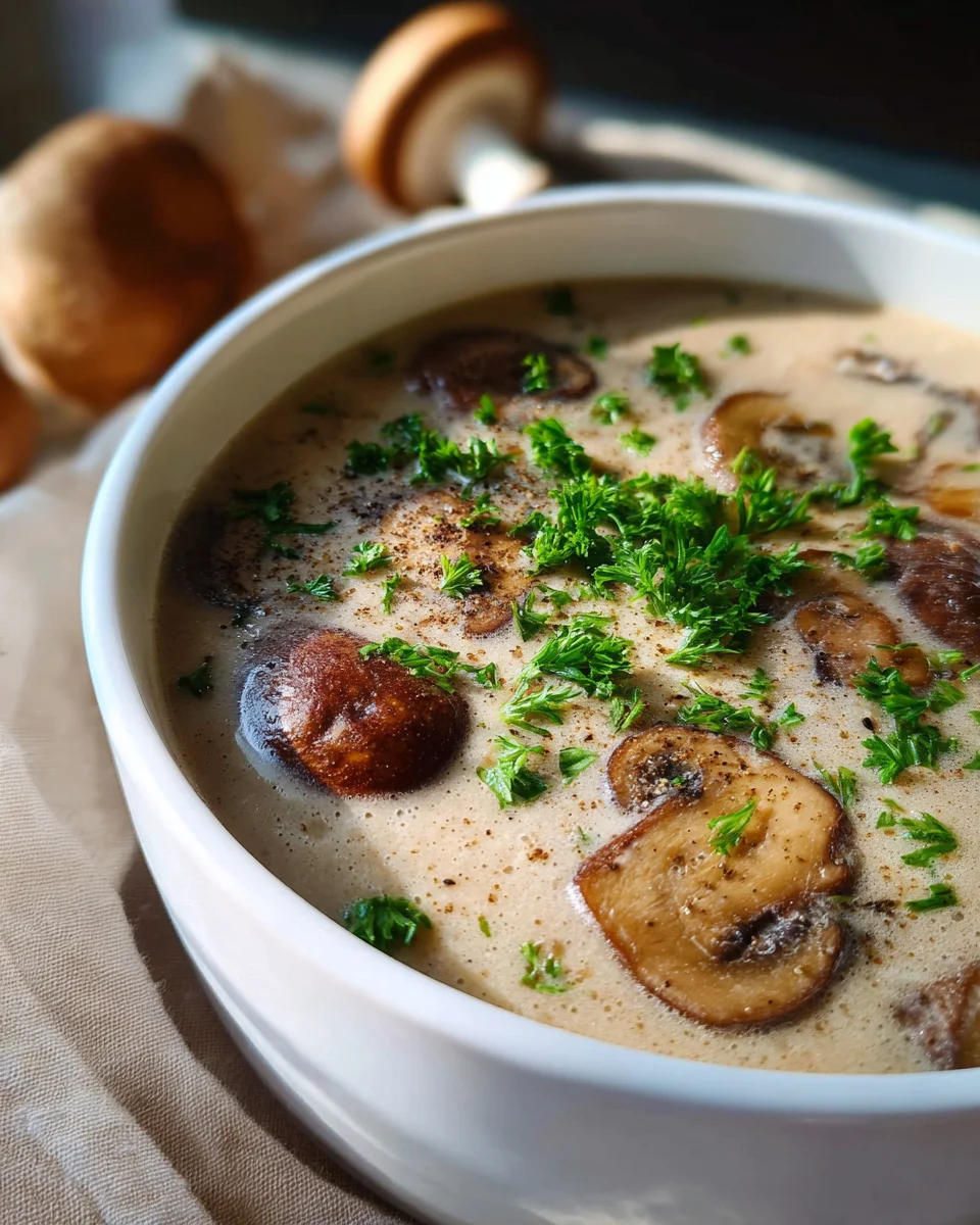 Cremige Champignonsuppe – ganz einfaches Rezept