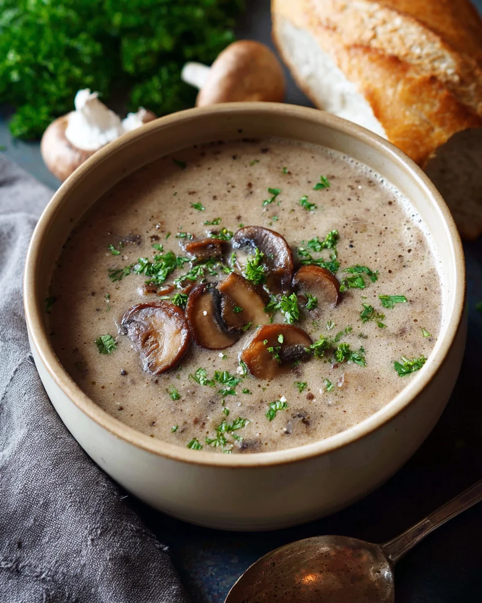 Cremige Champignonsuppe – ganz einfaches Rezept